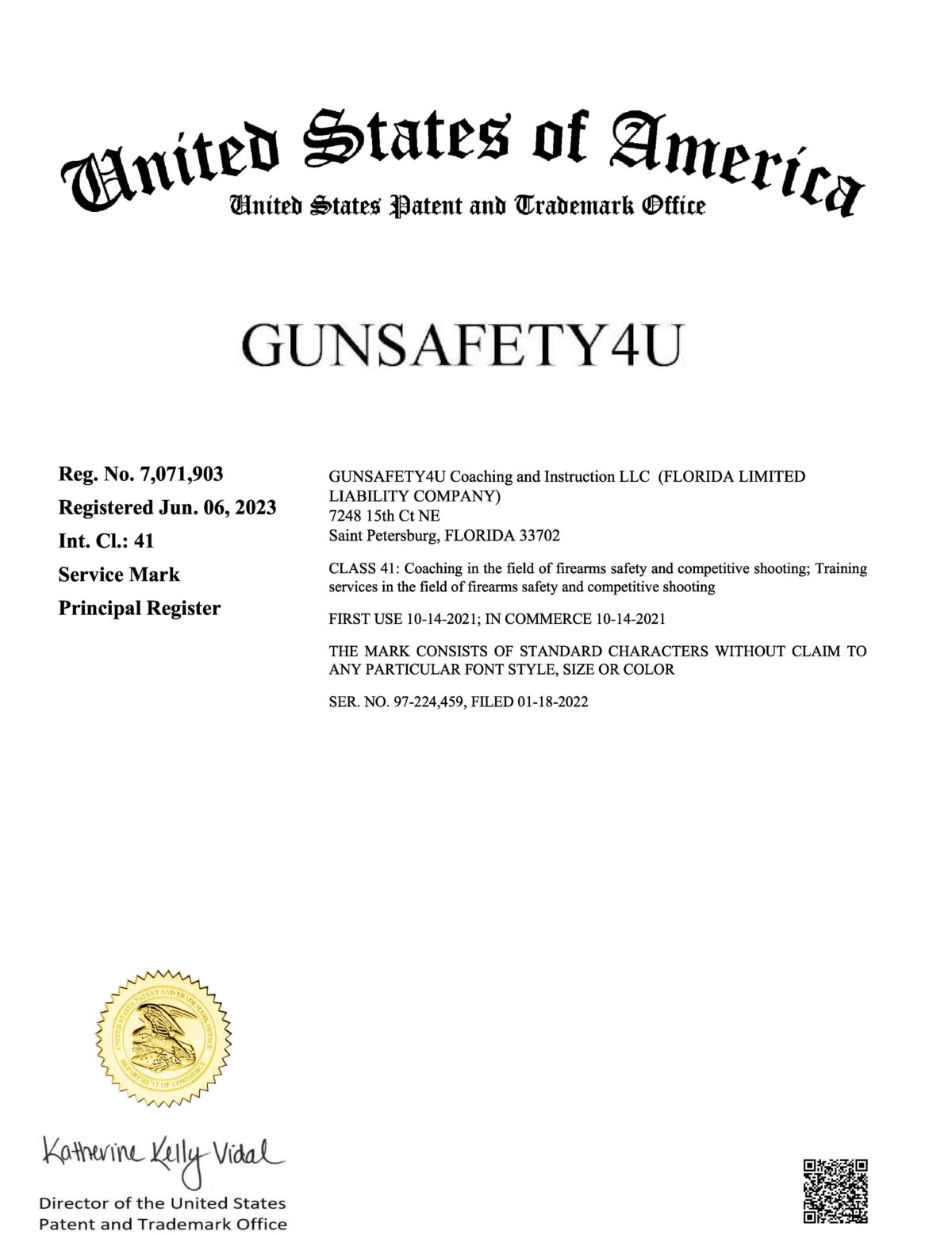 GUNSAFETY4U® is a Registered Trademark per the USPTO - GunSafety4U